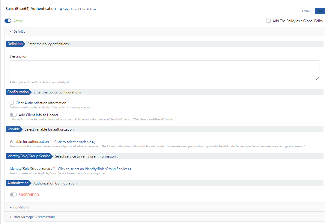 Basic Kimlik Doğrulama (Basic (Base64) Authentication)
