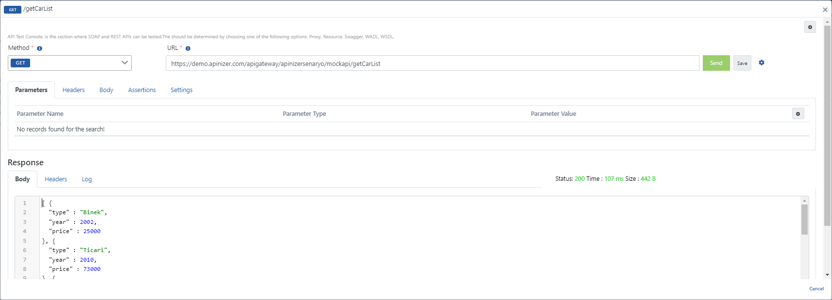 Oluşturulan Mock API Üzerinden JSON Transformation ve Script ...